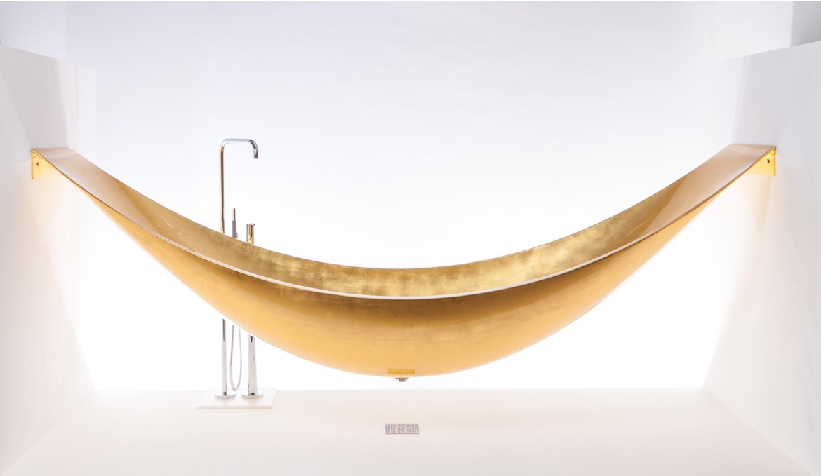 A Gold Vessel Hammock Bath Tub For Soaking in Luxury - Worthly